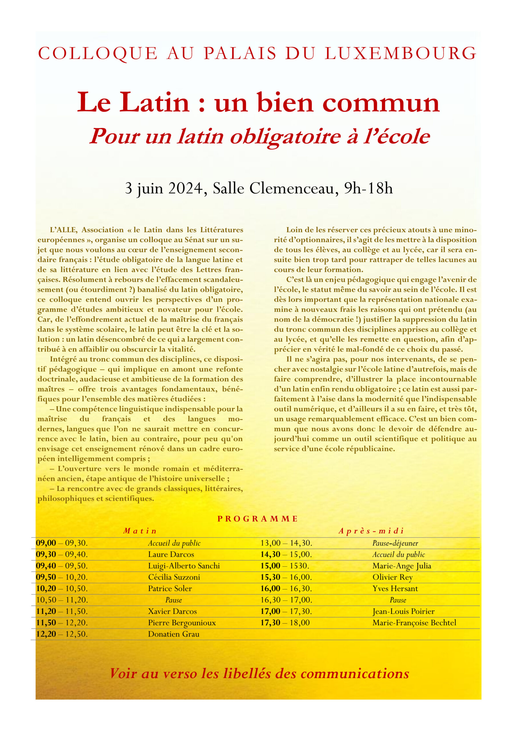 Le latin: un bien commun > Lycée Henri-IV